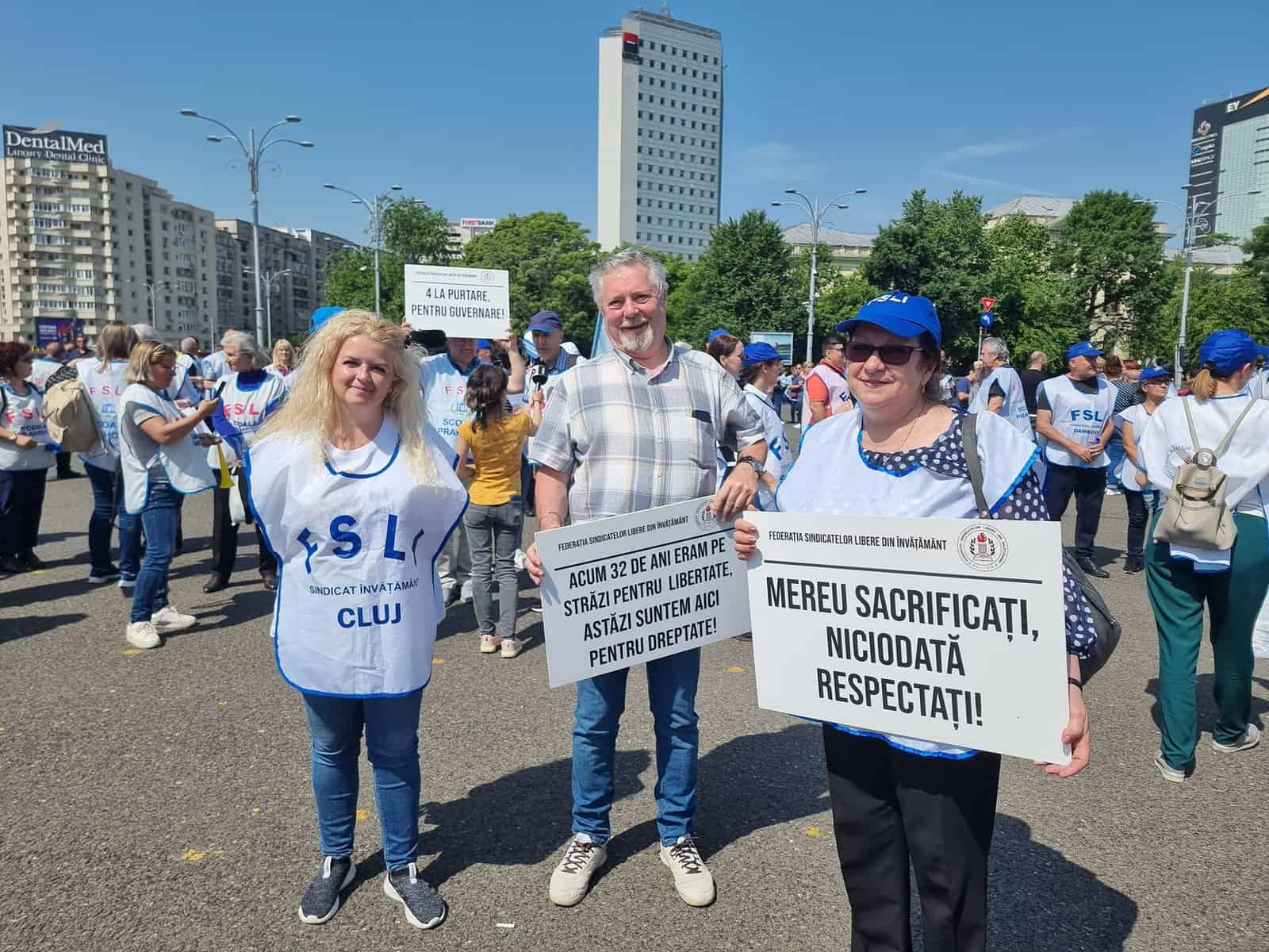 PROTEST al profesorilor la Guvern: „Mereu SACRIFICAȚI, niciodată ...
