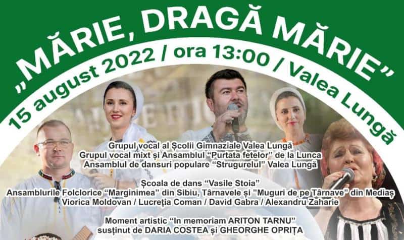 ASTĂZI: „Mărie, dragă Mărie”, sărbătoare câmpenească la Valea Lungă ...