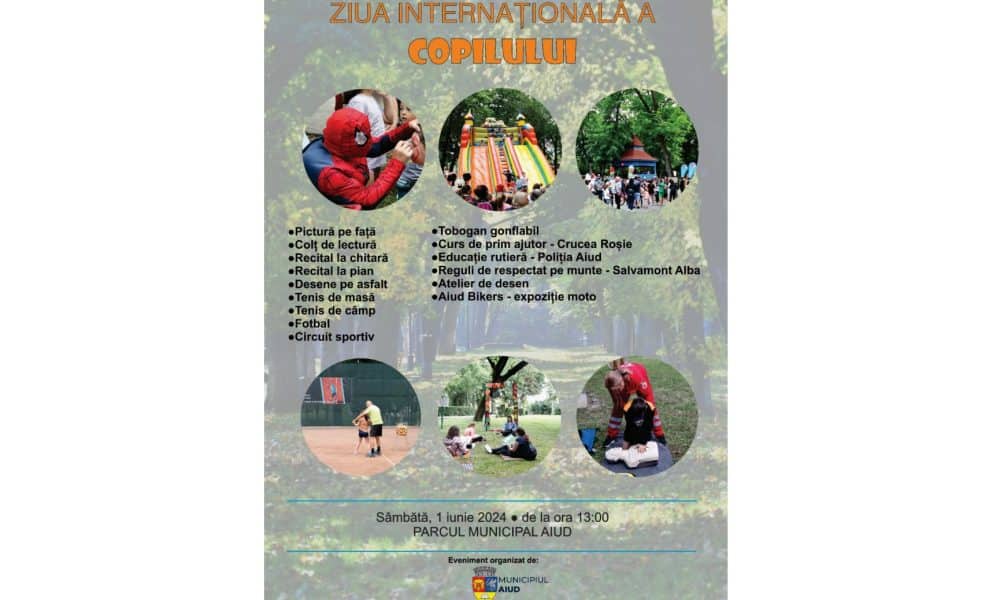 Ziua internațională a copilului, la Aiud. Distracții pregătite în Parcul municipal și acces ...